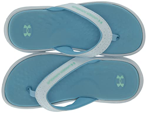 Under Armour Girls' Ignite Marbella Flip Flop, (400) Halogen Blue/Tonic/Green Breeze, 11K, US