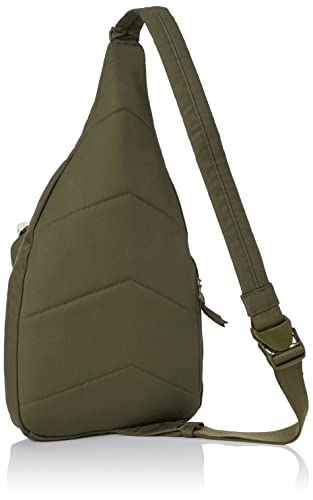 Vera Bradley Women's Cotton Sling Backpack, Climbing Ivy Green, One Size