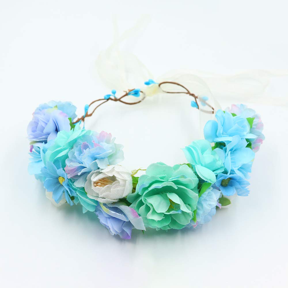 TTCOROCK Growing a Prince Sash & Flower Crown & Daddy to be Button Pin Kit - Baby Shower Sash Prince Baby Boy Shower Baby Sprinkle (Blue)