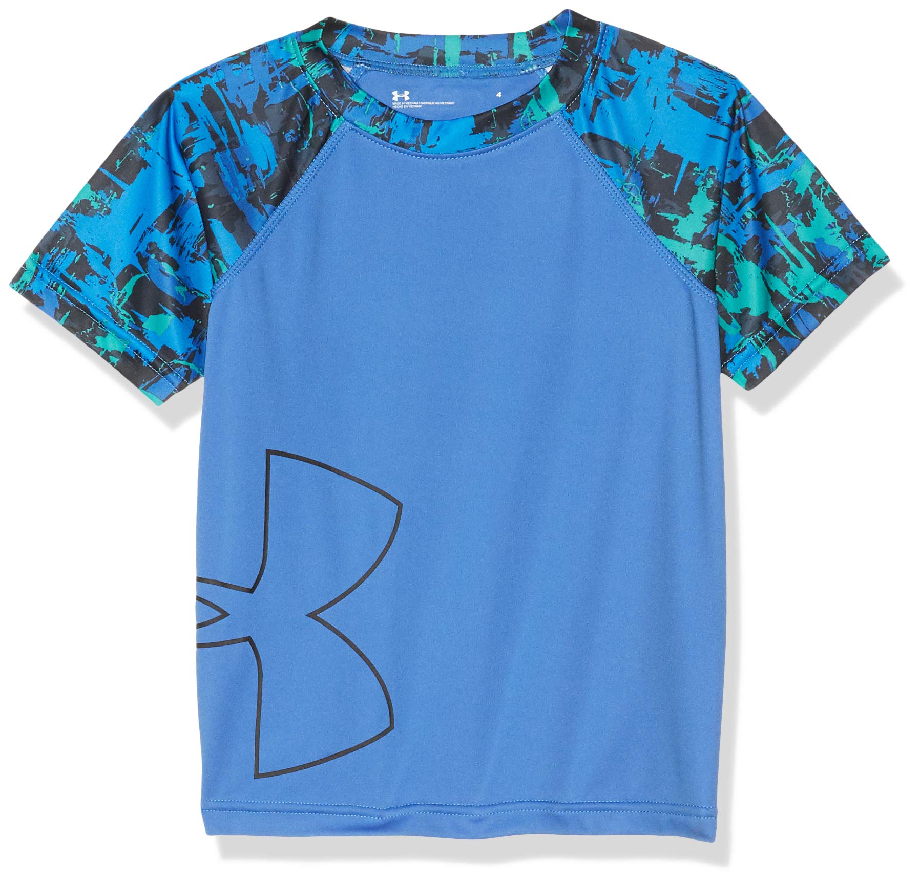 Under Armour Toddler Boy's Raglan SS Tee Shirt Shirt, Powderkeg Blue H19, 2T