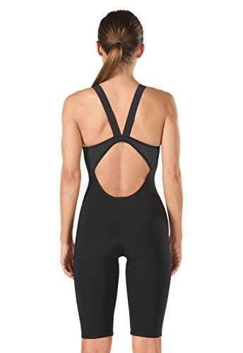 Speedo Girl's Swimsuit One Piece Power Plus Kneeskin Solid Youth Speedo Black/Black, 22