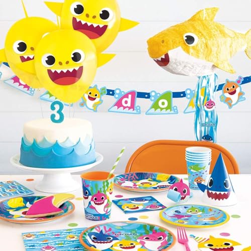 Unique Baby Shark Large Invitations - 8 Count