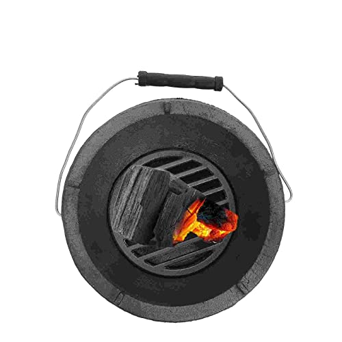 TAMYID Charcoal Grills, Grill Stove Charcoal Barbecue Camping Small Outdoor Iron Portable Cast Fire Tabletop Style Mini
