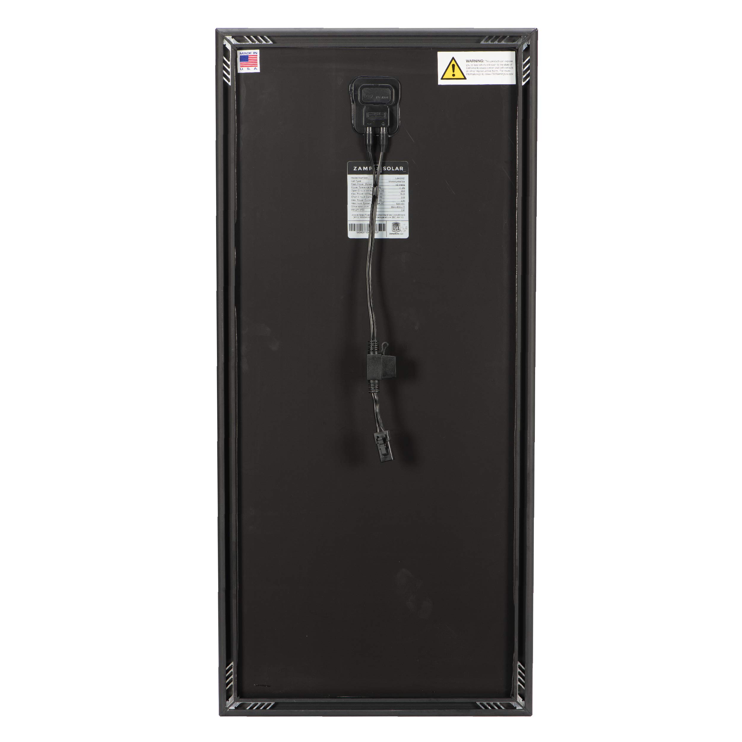 Zamp Solar Obsidian Series 45-Watt Roof Mount Solar Panel Kit. Low-Profile, Lightweight Off Grid Solar Power for RV Battery Charging - ZSK1001