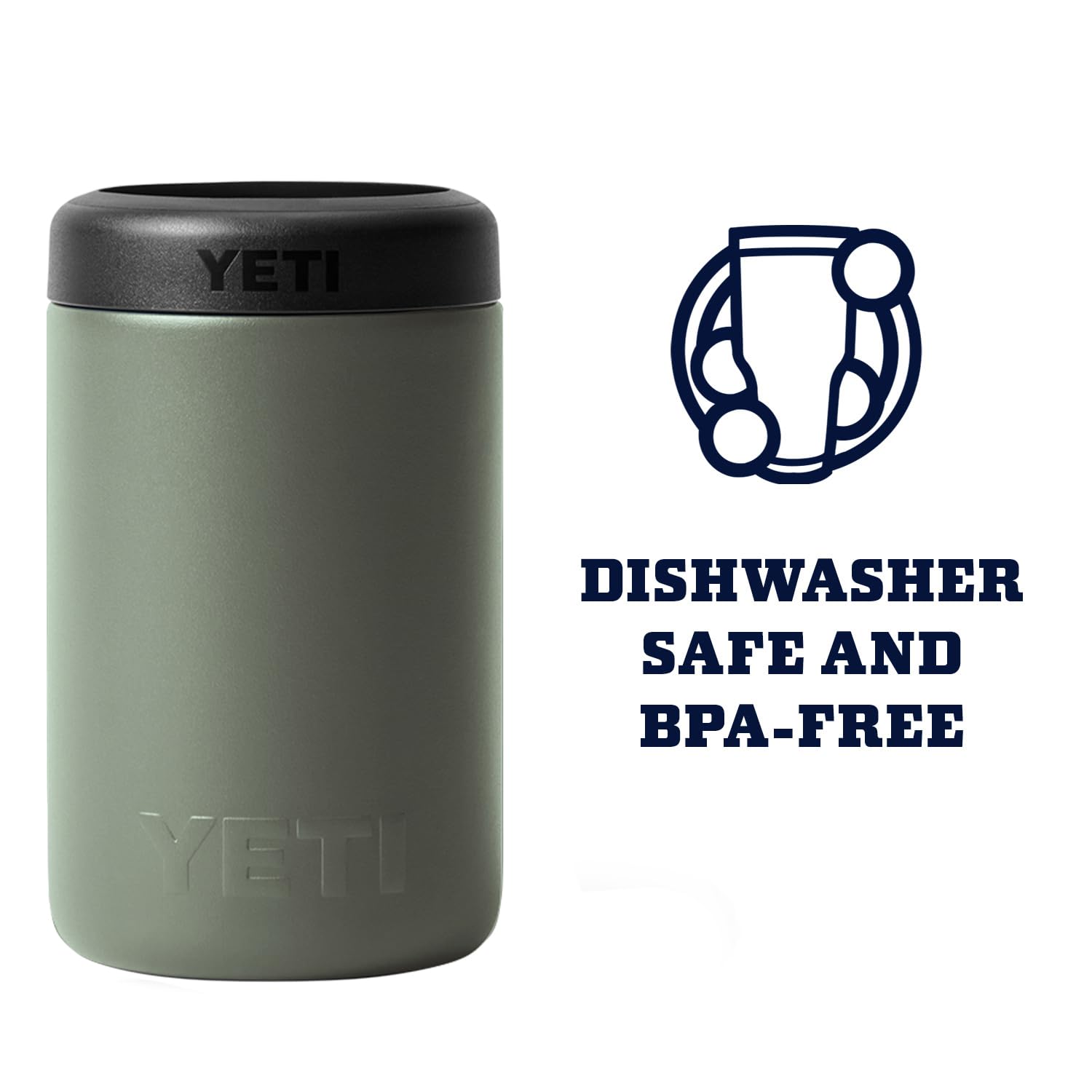 YETI Rambler 12 oz. Colster Can Insulator for Standard Size Cans, Camp Green (NO CAN INSERT)