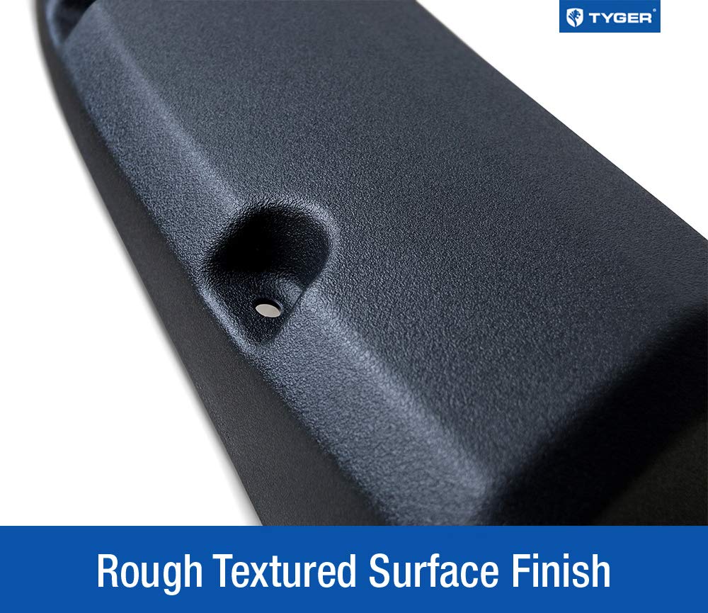 Tyger Auto Fender Flares Compatible with 1999-2006 Chevy Silverdo GMC Sierra 1500 2500 3500HD (Incl. 2007 Classic) Fleetside, Rough Textured Bolt-Riveted Style 4pc | TG-FF8C4057