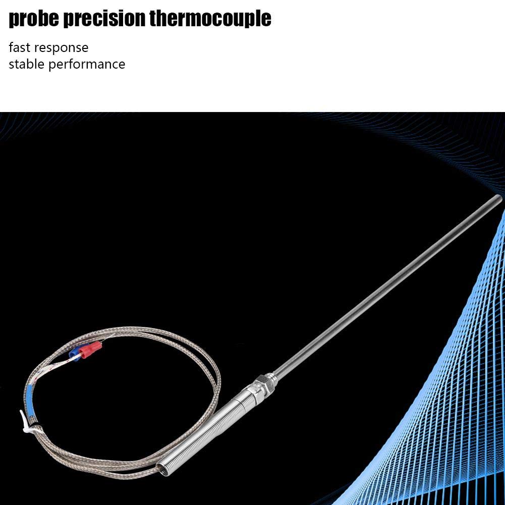 Type K Thermocouple, M8 Thread 200mm Type K Thermocouple Probe Temperature Sensor Wire 0-400℃(1M) Thermocouple Thermometer and Probe