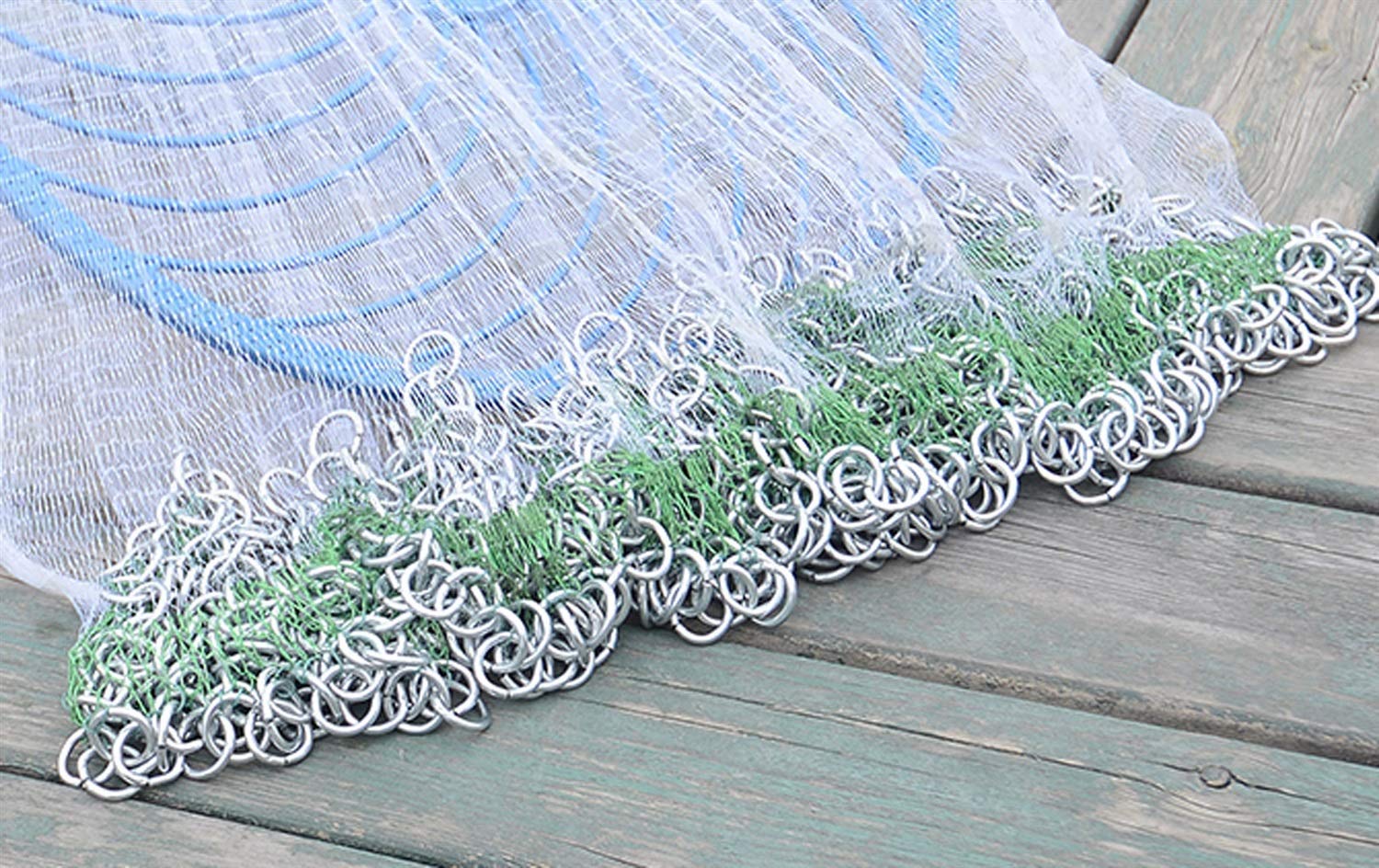 Zjnhl Fishing Equipment/Fishing Net Automatic Fishing Hand Throwing Net Fish in Various Sizes (Size : Height 2.1m Chain Clause) (Size : Height 1.5m Chain Clause)