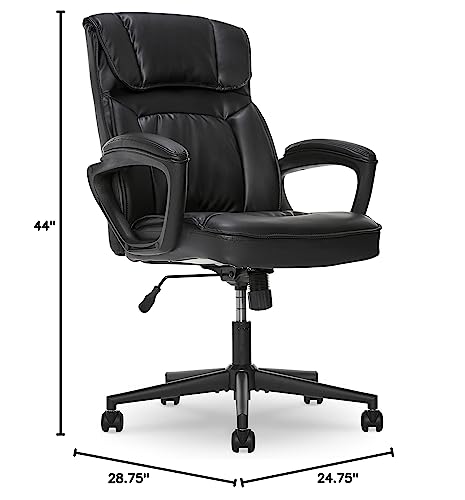 Serta Style Comfort Black Bonded Leather Hannah I Office Chair,
