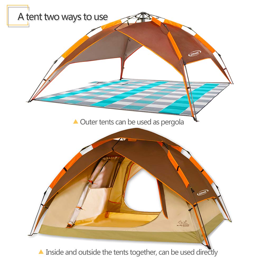 ZOMAKE Instant Tents for Camping 3Person