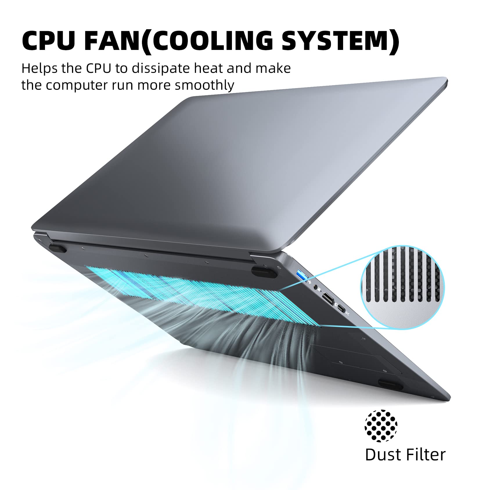 SGIN Laptop with 12GB RAM 512GB SSD, 15.6 Inch IPS FHD Display Laptops Computer, Celeron N5095 Quad Core Processor, 1920 * 1080, Dual Band WIFI, Bluetooth 4.2, Mini HDMI, 512GB TF Card Expansion