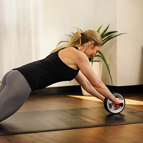 Sunny Health & Fitness Ab Roller Wheel for Abdominal Exercise Core Trainer Wheel Roller - NO. 003, Black