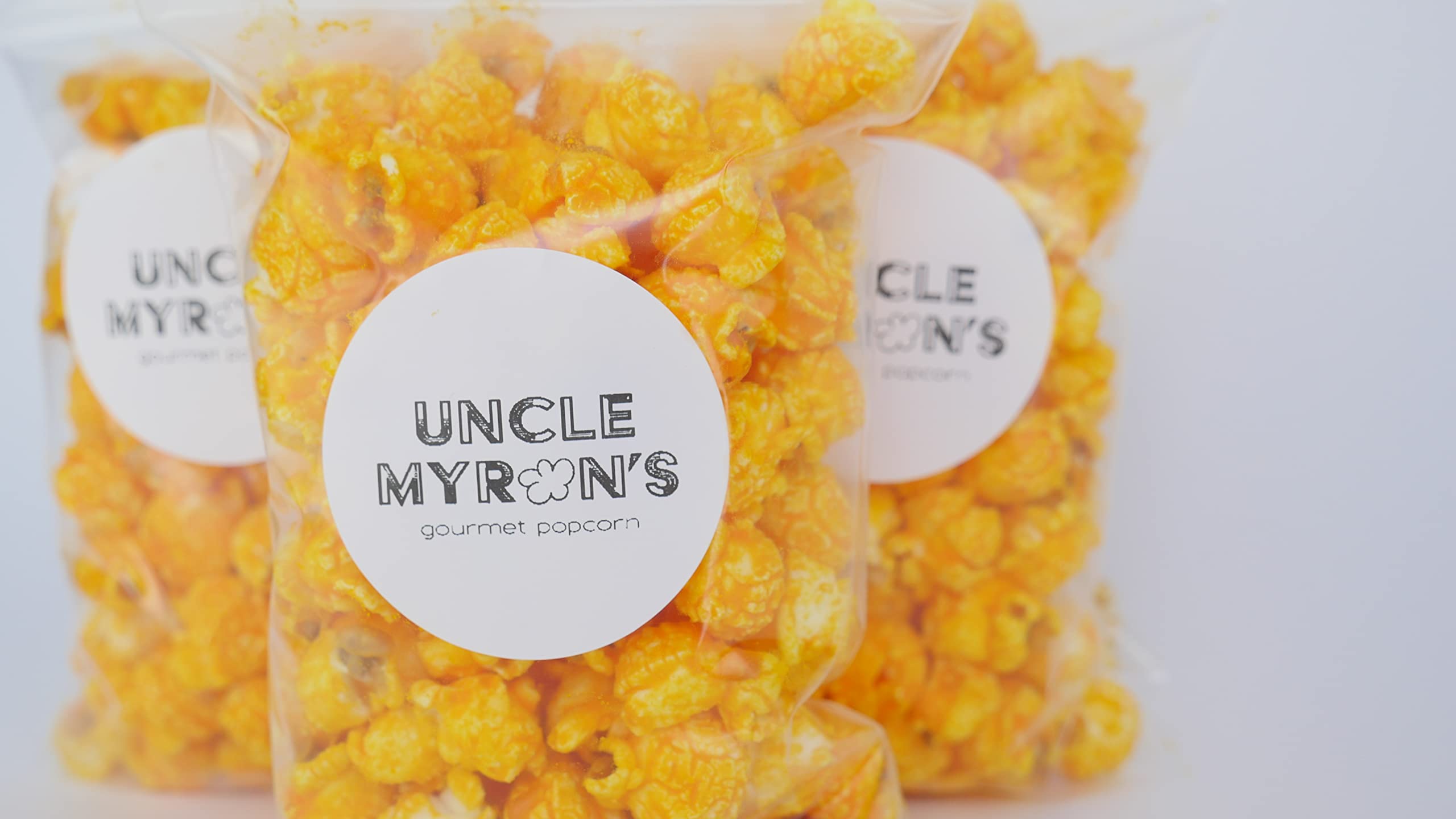 Uncle Myron's Cheddar Cheese Snack Pack - Stocking Stuffers - 3 Bags, 2 oz. Each | Irresistible Gourmet Cheese Popcorn