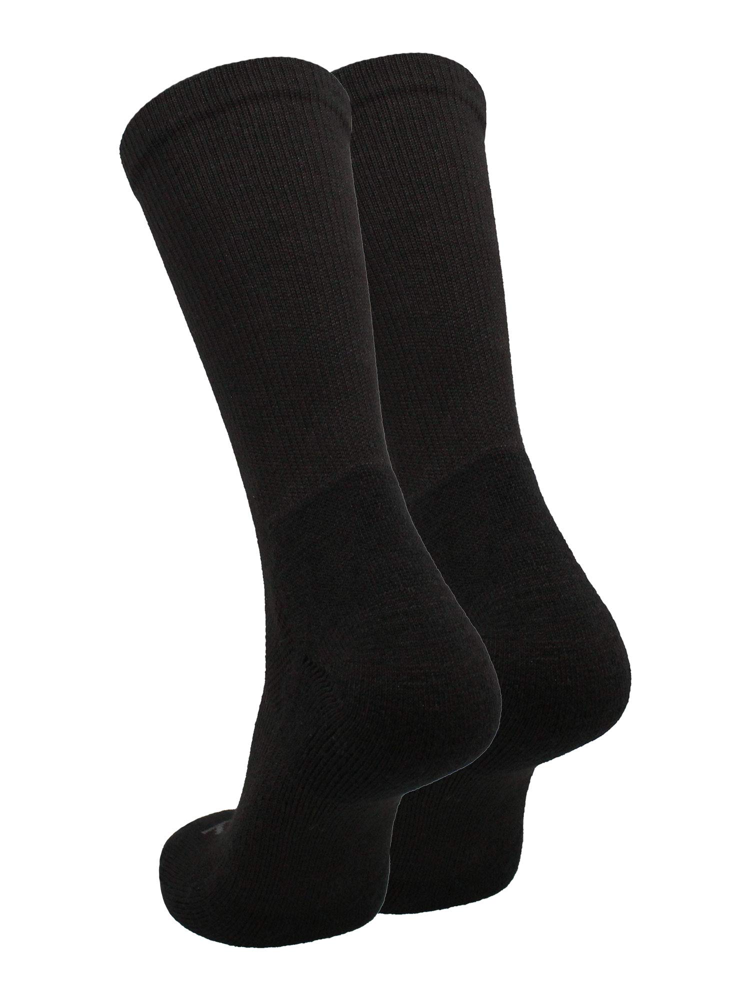 TCK Blister Resistance Crew Socks (Black, Medium)