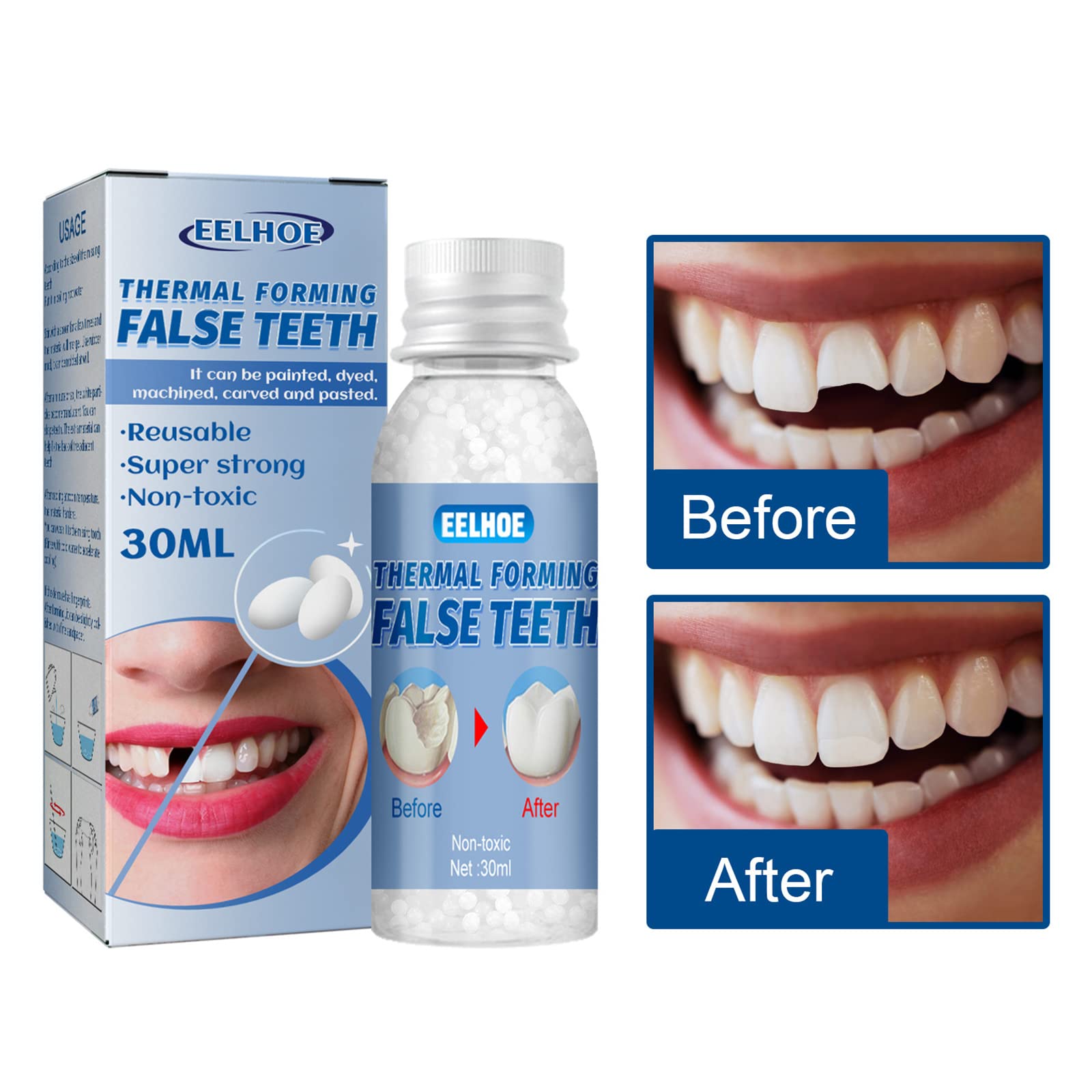 Teeth Falseteeth Solid Resin Denture Adhesive Teeth Dentist False Teeth Solid Temporary Tooth Repair Set Solid Gel Temporary Tooth Repair Kit Teeth And Gaps Falseteeth Solid