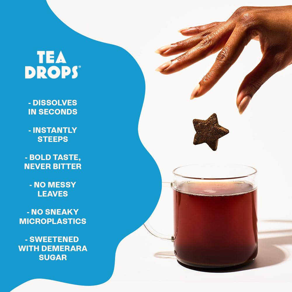 Tea Drops Gift Set - 9 Organic Loose Leaf Tea Samplers (Chai, Earl Grey, Citrus, Ginger, Rose, Matcha, Peppermint, Ube, Assam Thai)