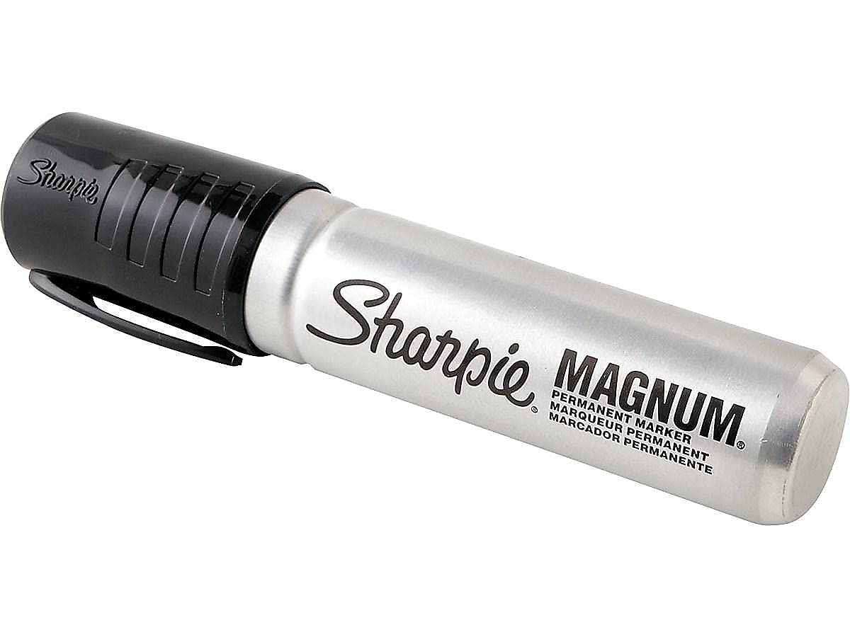 Sharpie 44001BX Magnum Permanent Marker, Black, 12/Box