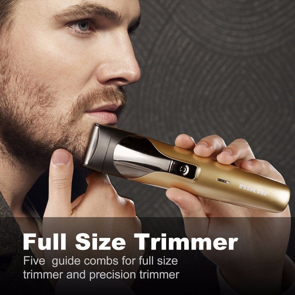 YUNAI Hair Clipper Beard Trimmer Kit for Men, Cordless Shaver Razor Beard & Mustache Trimmer Rechargeable Men Haircut Grooming Kit