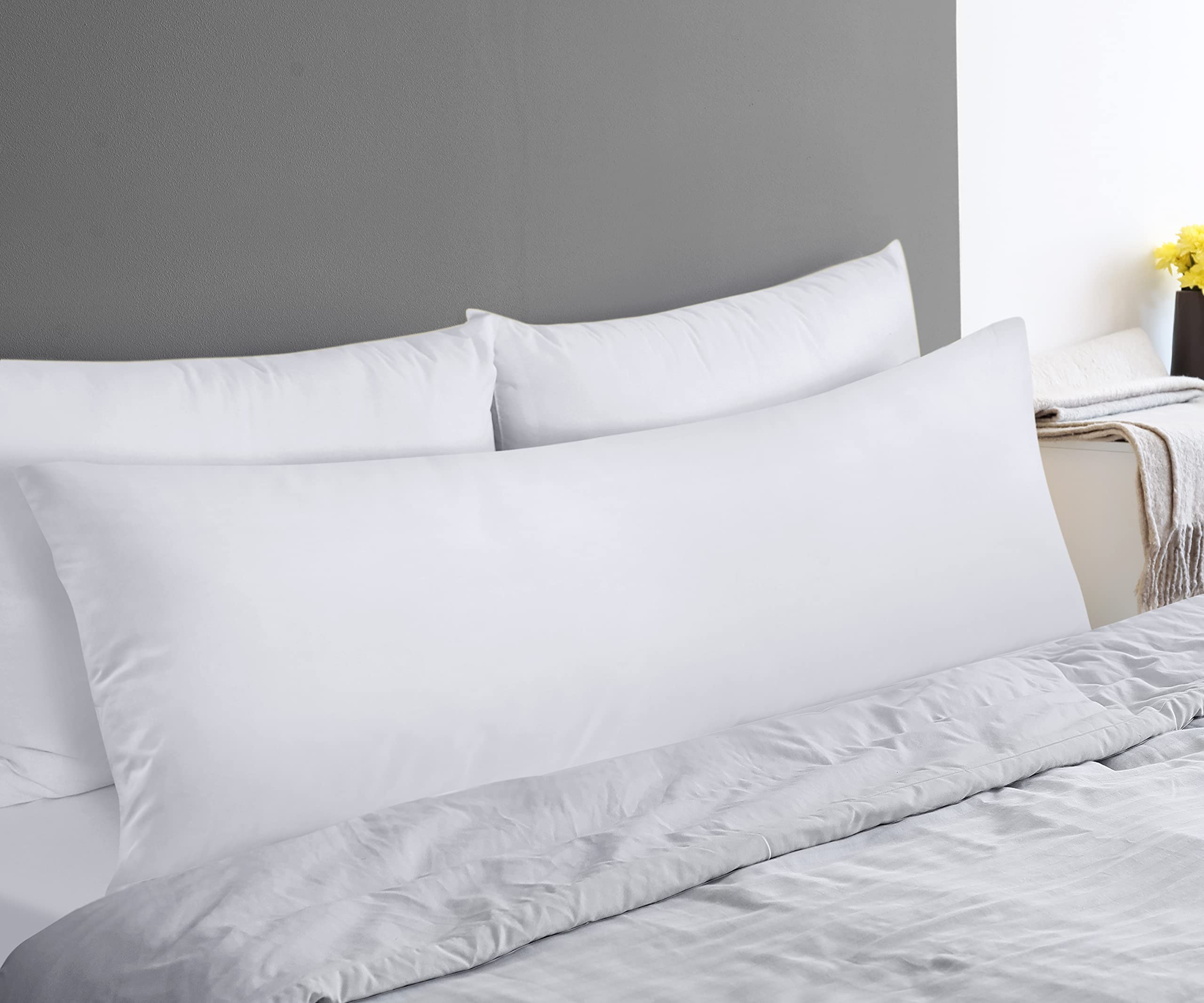 Utopia Bedding Full Body Pillow for Adults (Pack of 6, White), 20 x 54 Inch Long Pillow for Sleeping, Large Pillow Insert for Side Sleepers