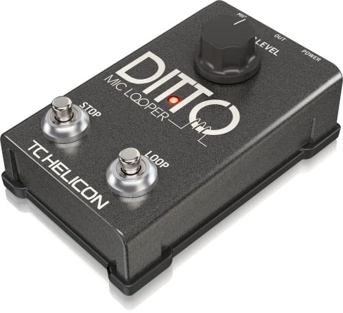 TC Helicon DITTO MIC LOOPER Easy to Use Two-Button Looper Pedal for Vocals and Acoustic Instruments