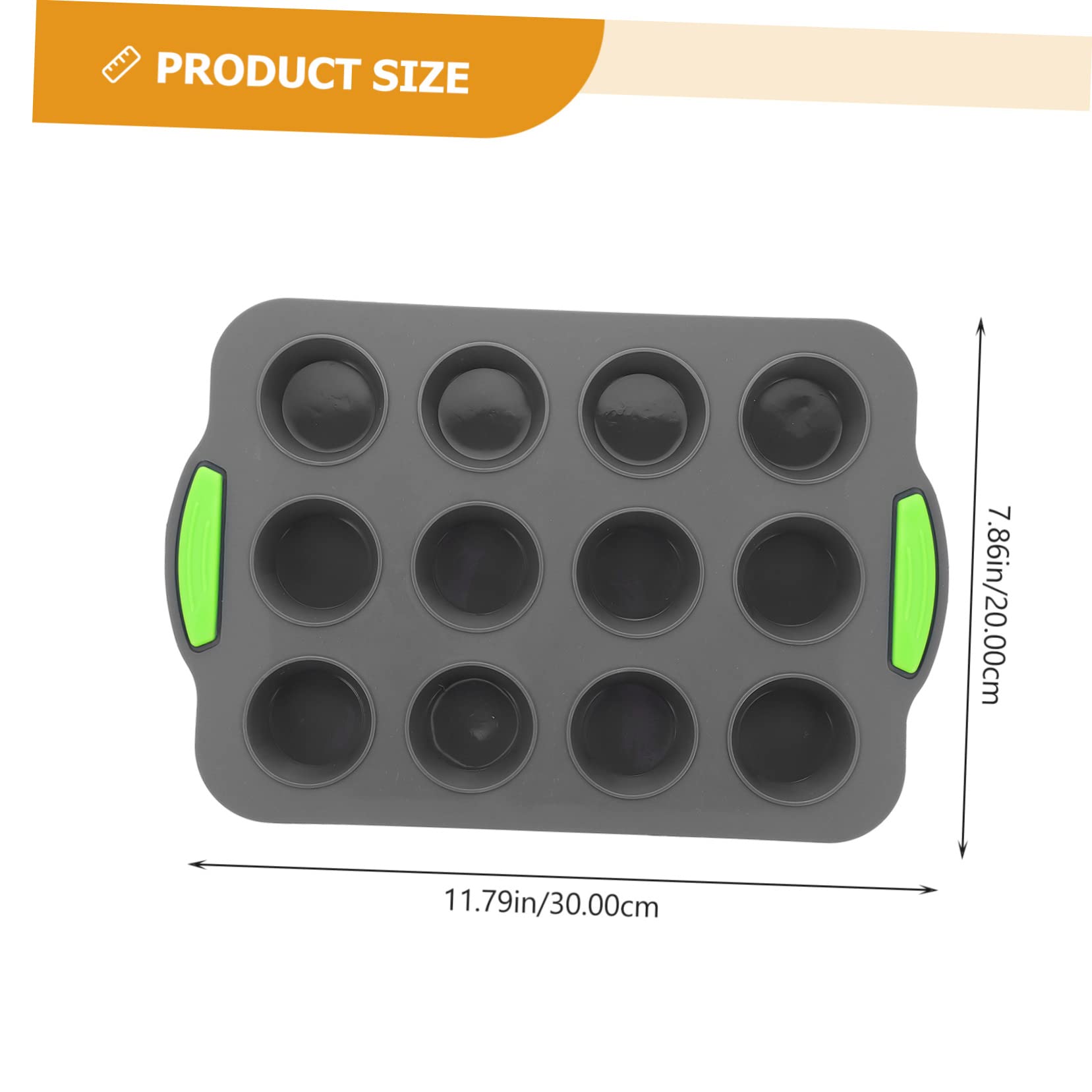 UPKOCH 12-Grid Cake Mold cake baking silicone treat muffin pan molds mousse mould usa muffin baking nonstick bakeware crafting egg muffin pan muffins kitchen Silica gel brownie decorate