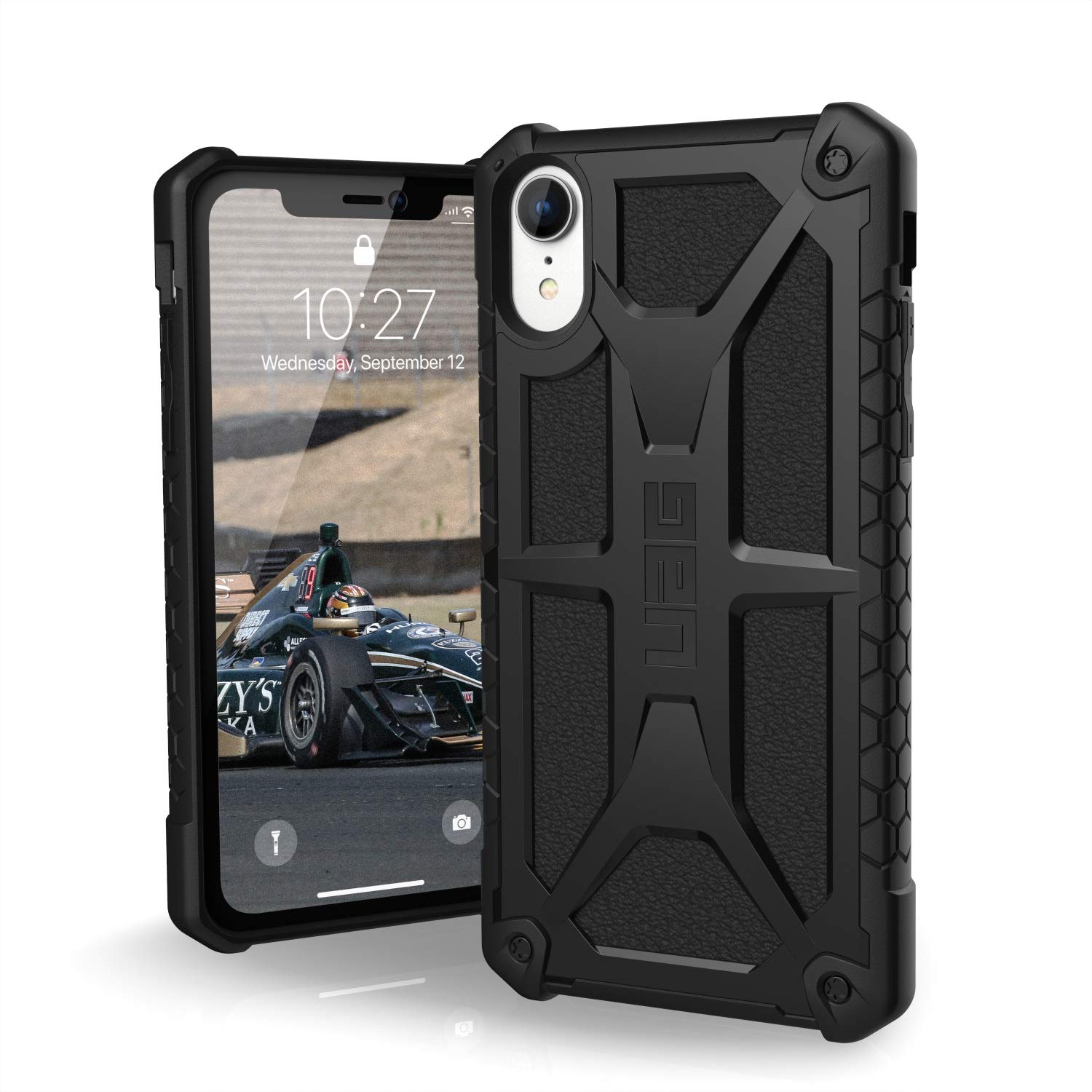 URBAN ARMOR GEAR iPhone XR (6.1 inch) Compatible Case, Monarch Black [Japan Authorized Dealer] UAG-IPH18S-P-BK