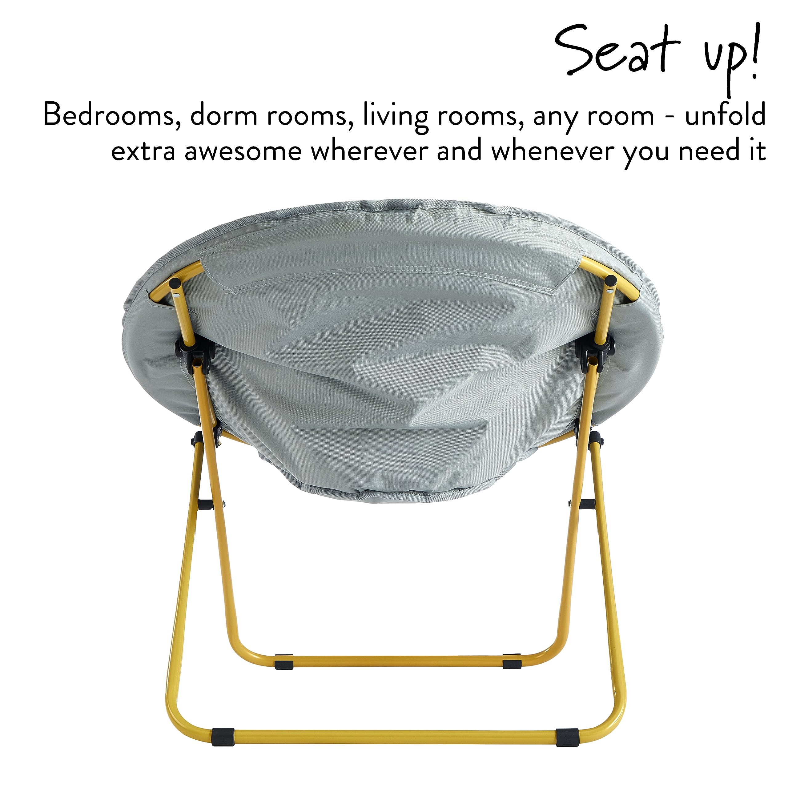 Urban Lifestyle Velvet Channel Stitch Saucer Chair, Grey