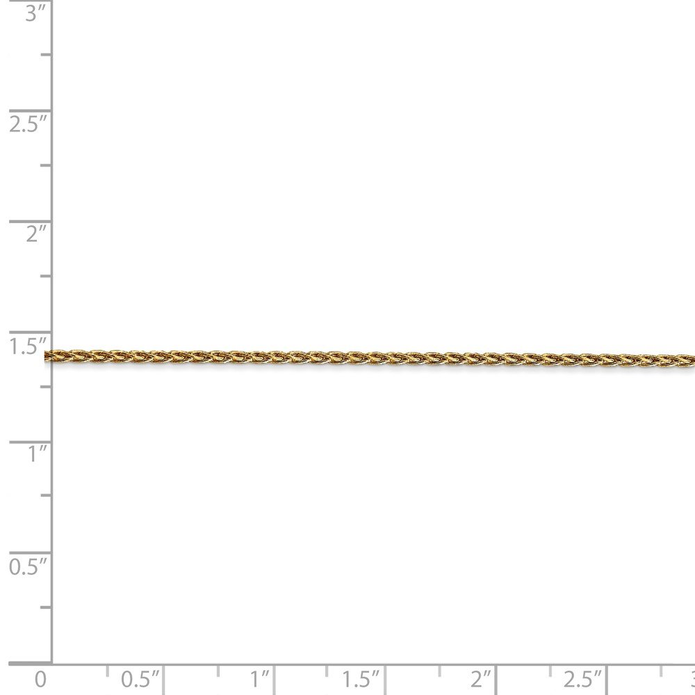 The Black Bow 1.5mm, 14k Yellow Gold, Solid Parisian Wheat Chain Necklace, 16 Inch