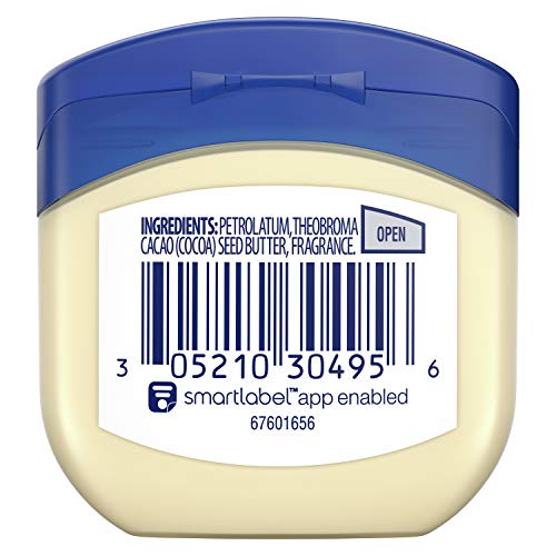 Vaseline Petroleum Jelly For Dry Cracked Skin Cocoa Butter 1.75 oz, 144 count