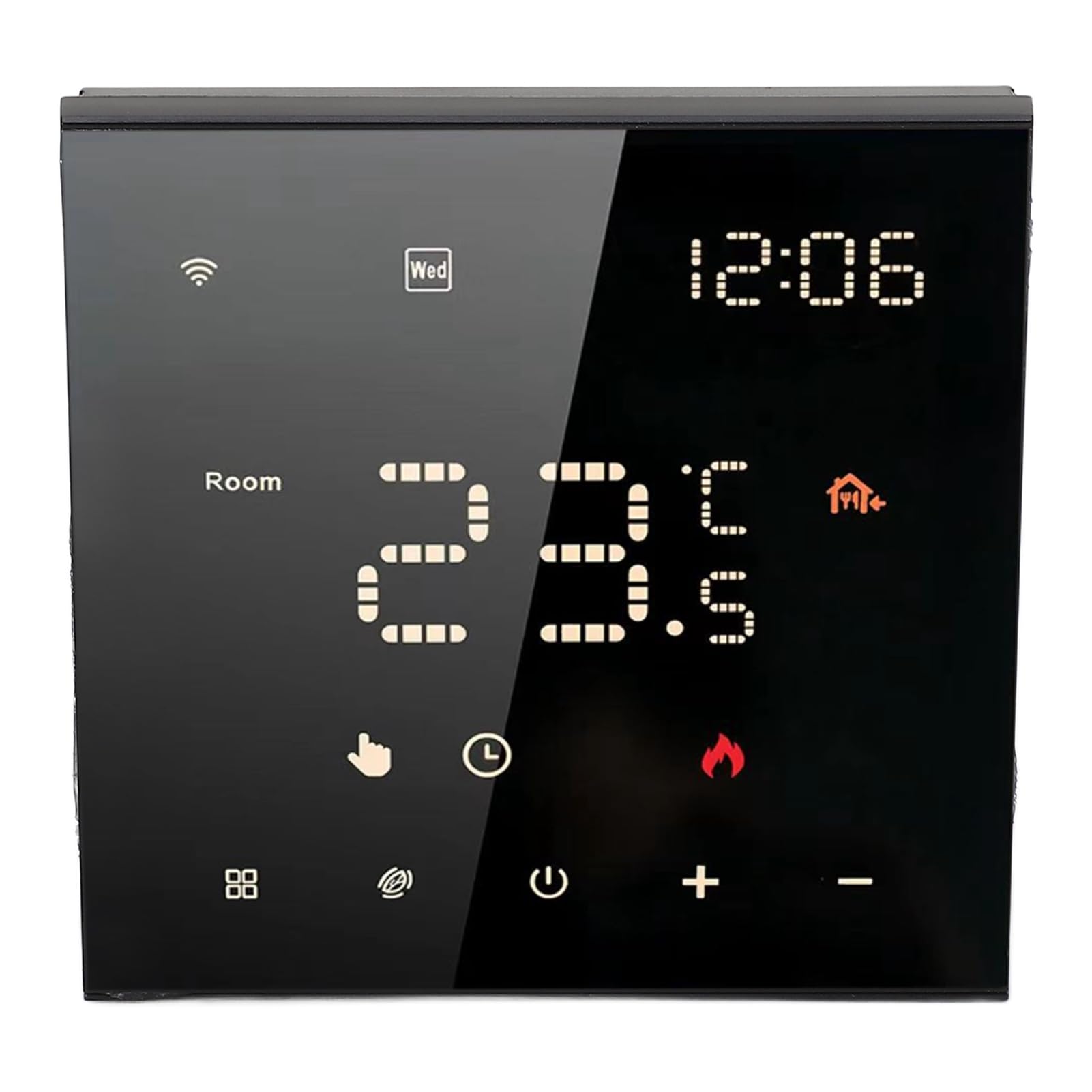 Thermostat, Smart Thermostat Practical APP Control 100-250VAC 7 Day Programmable Touch Screen High Accuracy Flame Retardant for Indoor (3A Water Floor Heating Wall Hanging