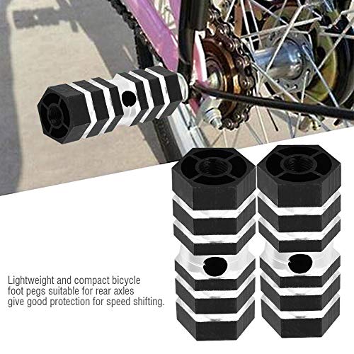 VGEBY1 Bicycle Axle Pedal Pegs, BMX Rear Axle Peg Bicycle Foot Stunt Peg Threaded Stunts Scooters (Black)