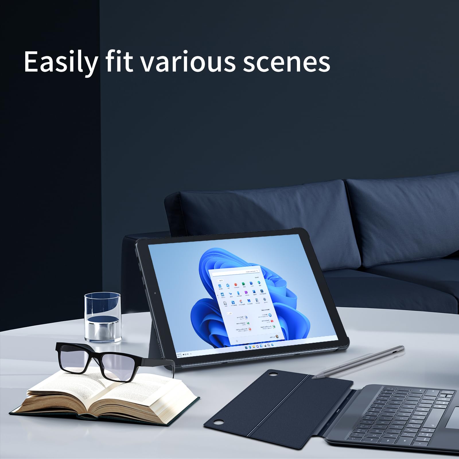 Zwide Pad 2in1 Computer Tablet with Windows 11, Ultra Slim PC with 10.5" Incell Full HD(1920x1200) Displayed by IPS Screen, N4120 Quad-Core CPU and 8GB LPDDR4 with 87% NTSC