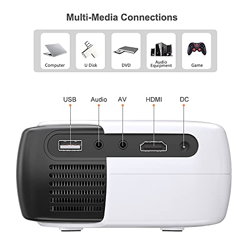 ZYJBM Mini Projector for 1080P Video Proyector Children Portable Projetor TD860 LED 3D Home Theater Smart Beamer Gift