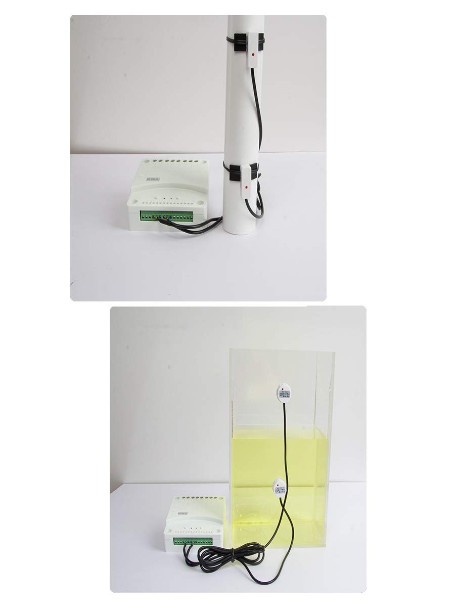 Taidacent Non-contact Water Level Controller Sensor Water Storage Tank Level Sensor Auto Pump Induction Switch Water Tank Level Switch (Cable length 5m, C383 2 strip probe)