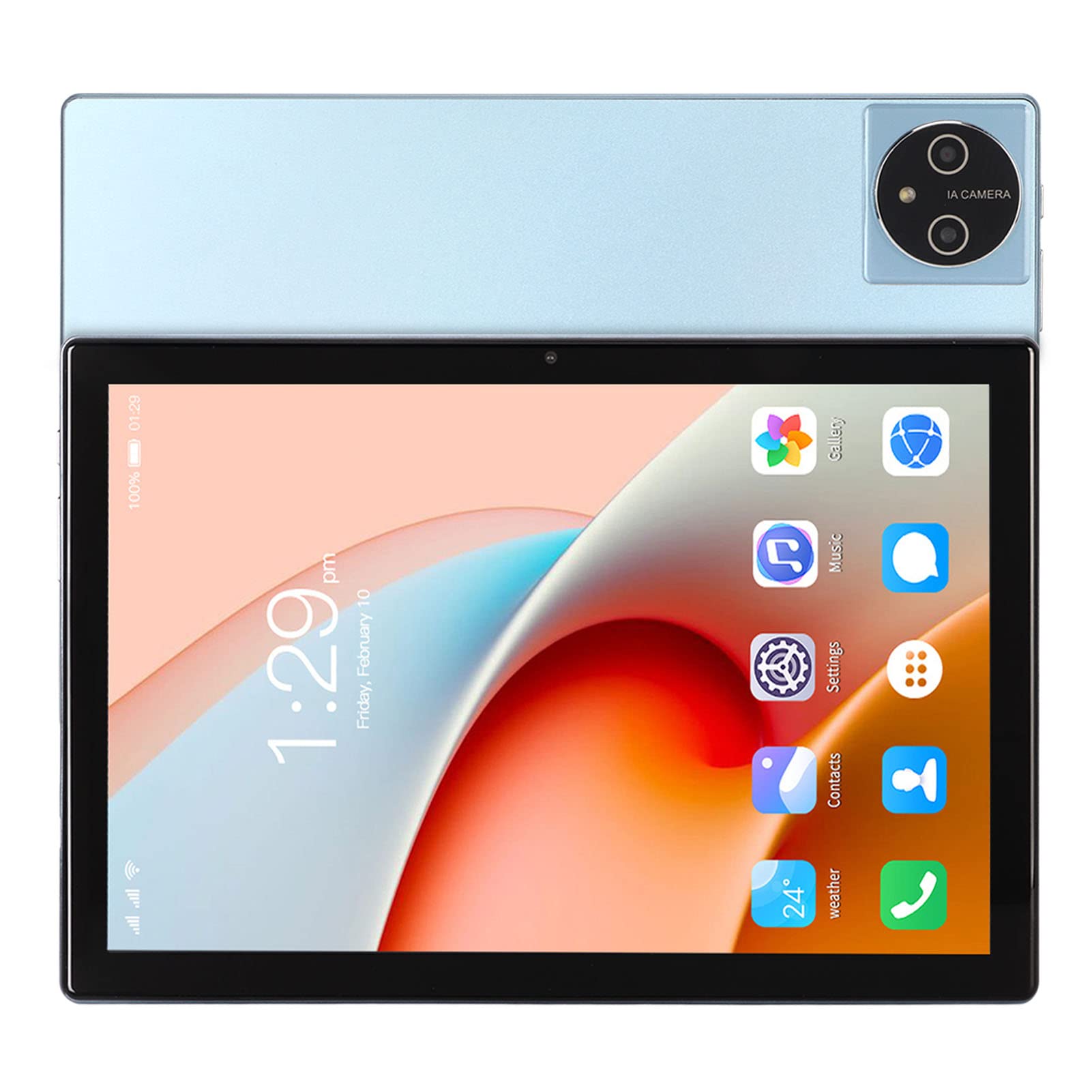 Zyyini Tablet PC, 5G WiFi 4G LTE 8GB RAM 256GB ROM 10.1 Inch FHD HD Tablet for Travel (US Plug)