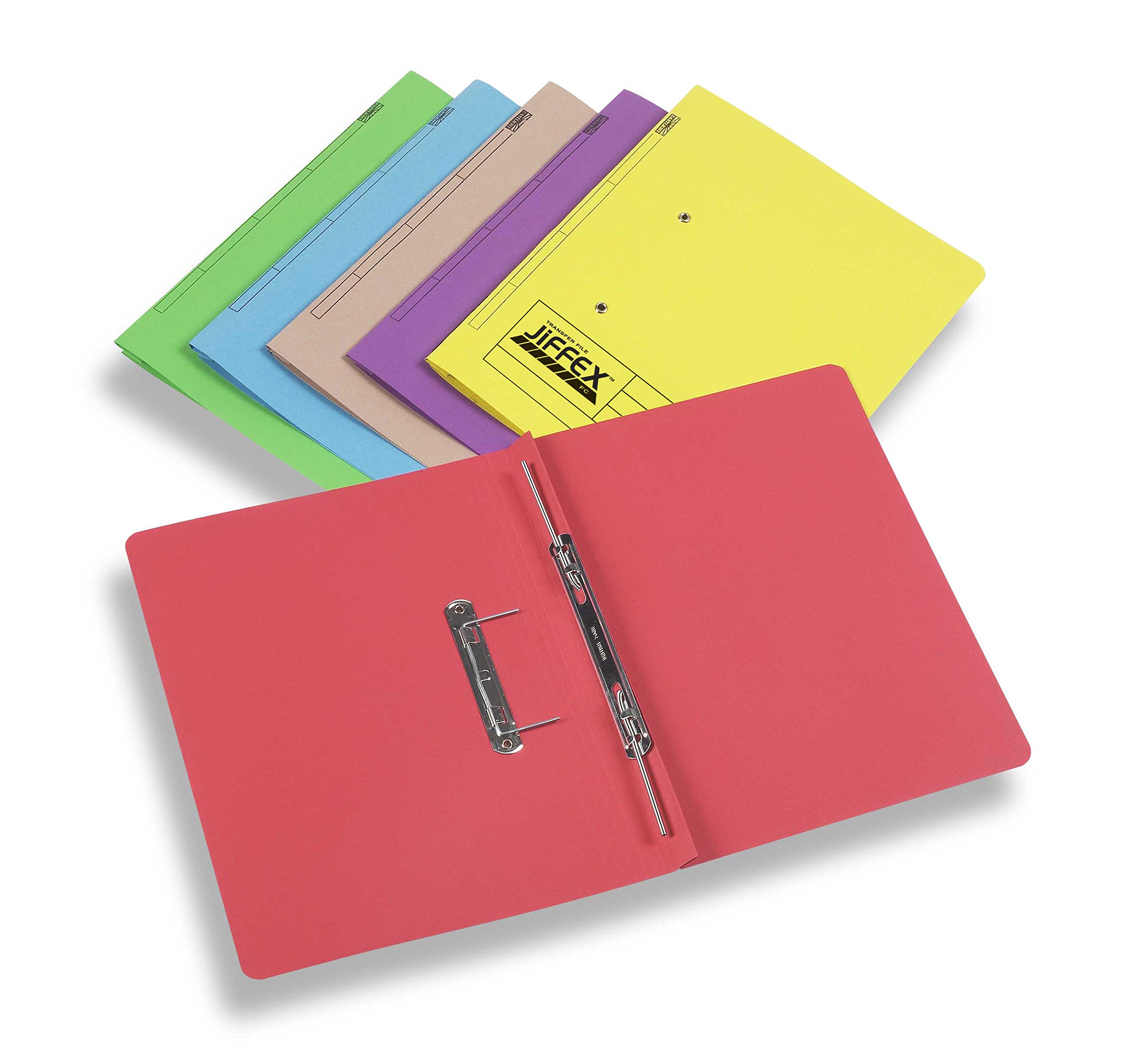 Rexel Jiffex Foolscap Transfer File Green (Pack of 50)