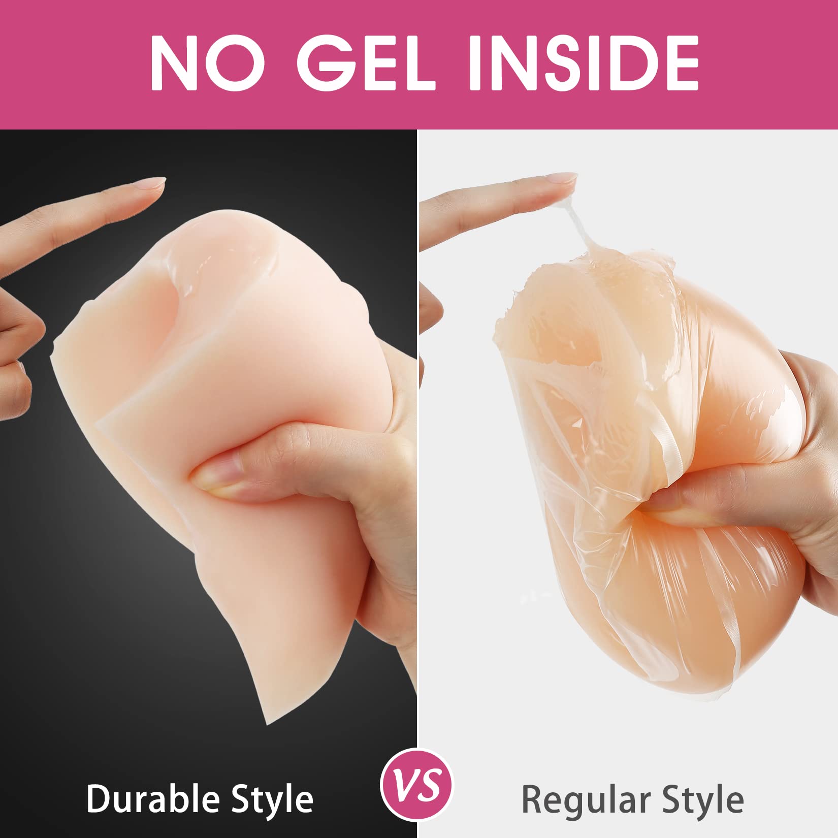 Vollence One Piece B+ Cup Classic Sleep Durable Side Silicone Breast Forms irregular Fake Boobs for Crossdresser Transgender