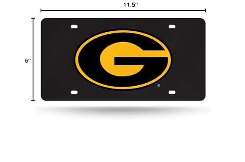 Rico Industries Laser Inlaid Metal License Plate Tag, , 6 x 12-inches