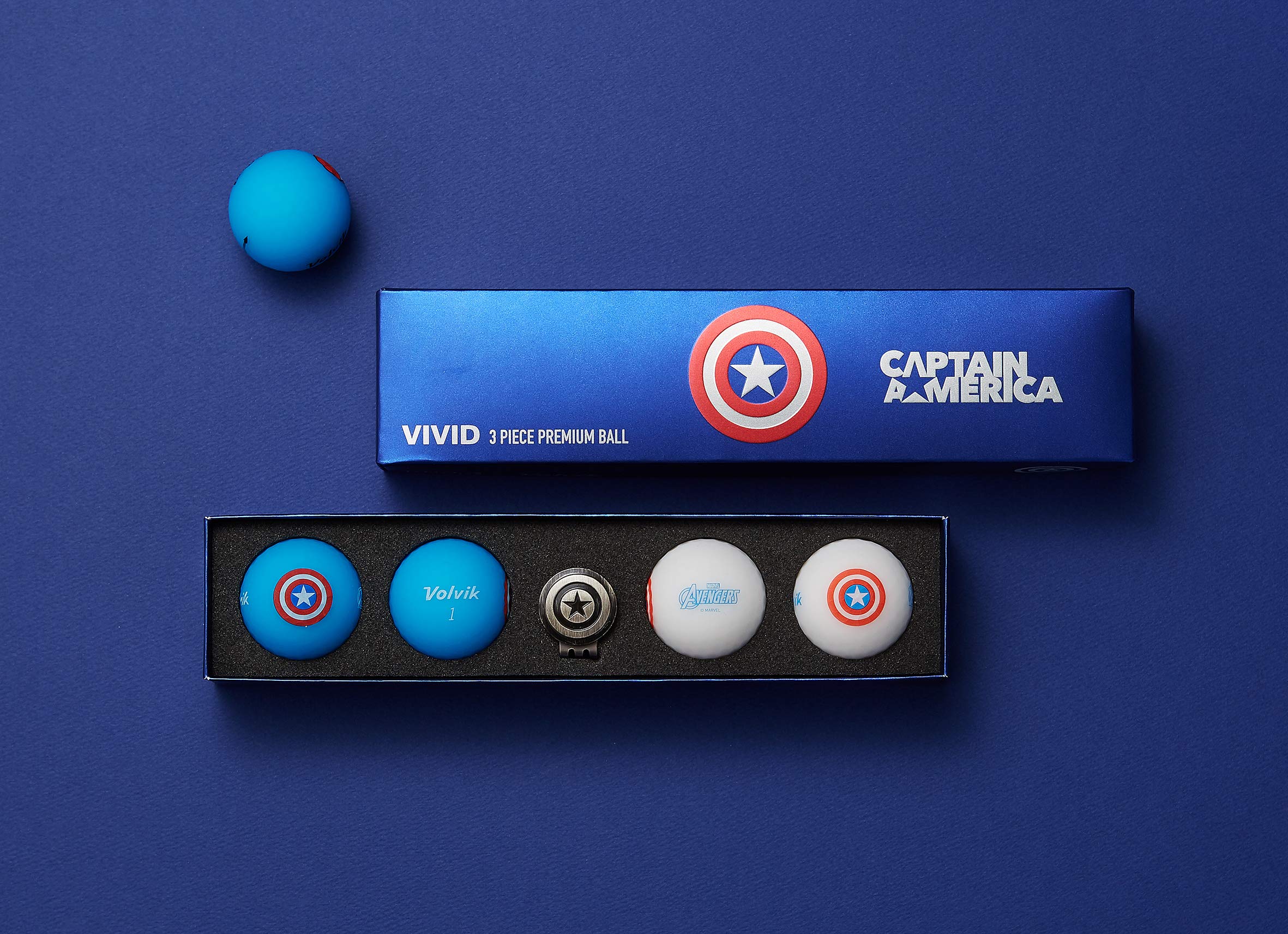 Volvik Marvel 5 Ball Pack, red, Blue, Yellow, Green, Purple