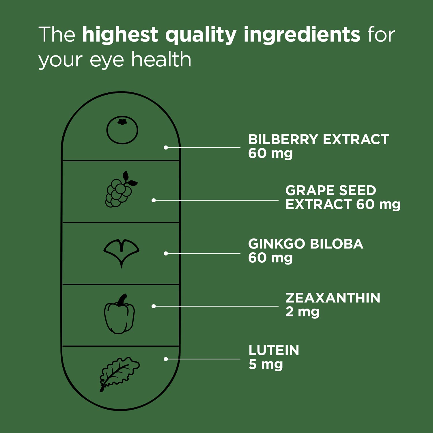 Viteyes Complete Eye & Total Body Health Multivitamin Nutritional Supplement, 180 Capsules, White