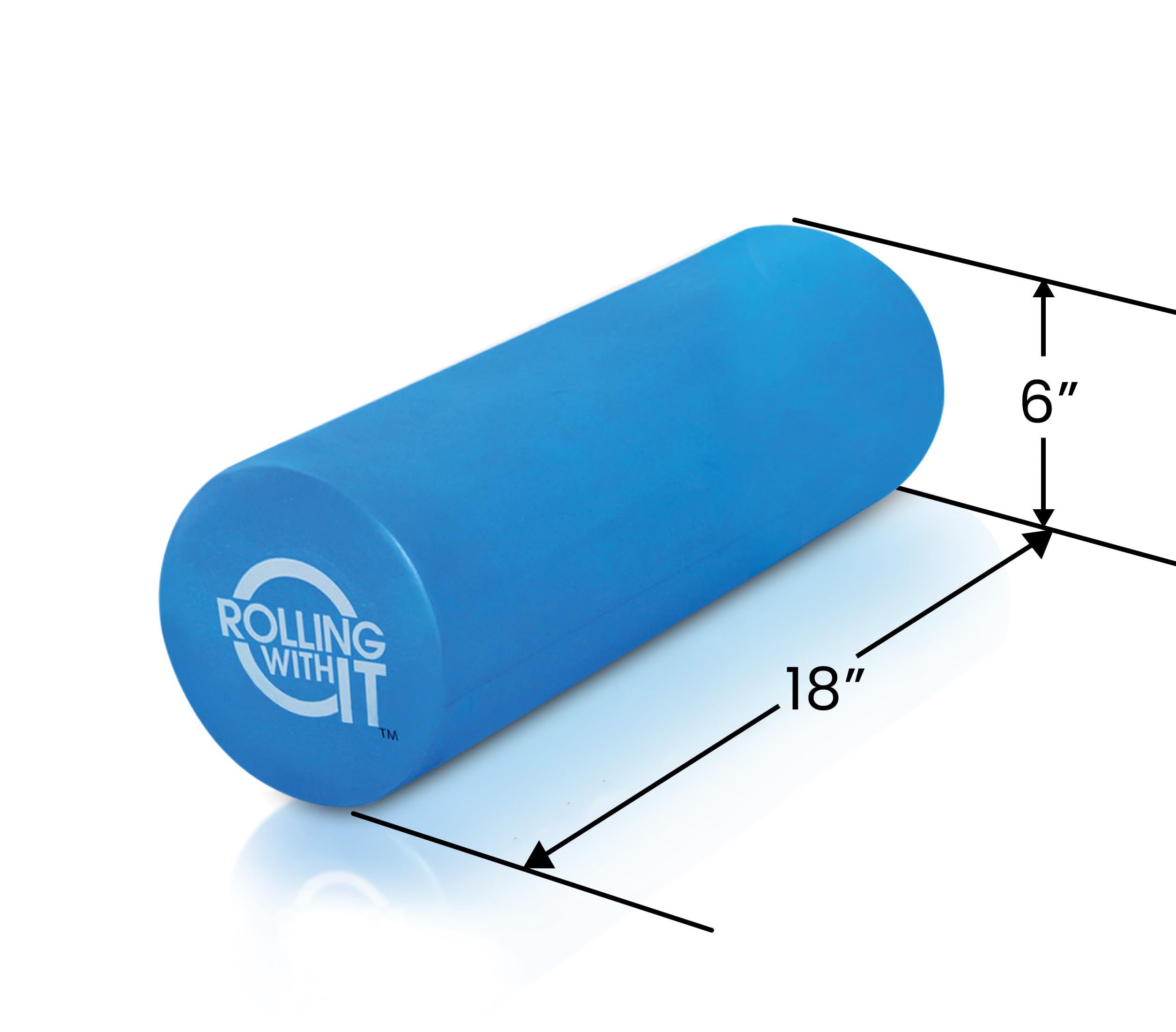 Rolling With It Foam Roller with High Density for Physical Therapy, Muscle Roller for Exercise and Muscle Recovery, Eco-Friendly Back Roller, Firm and Smooth Surface Massage Roller, Size: 18 inches