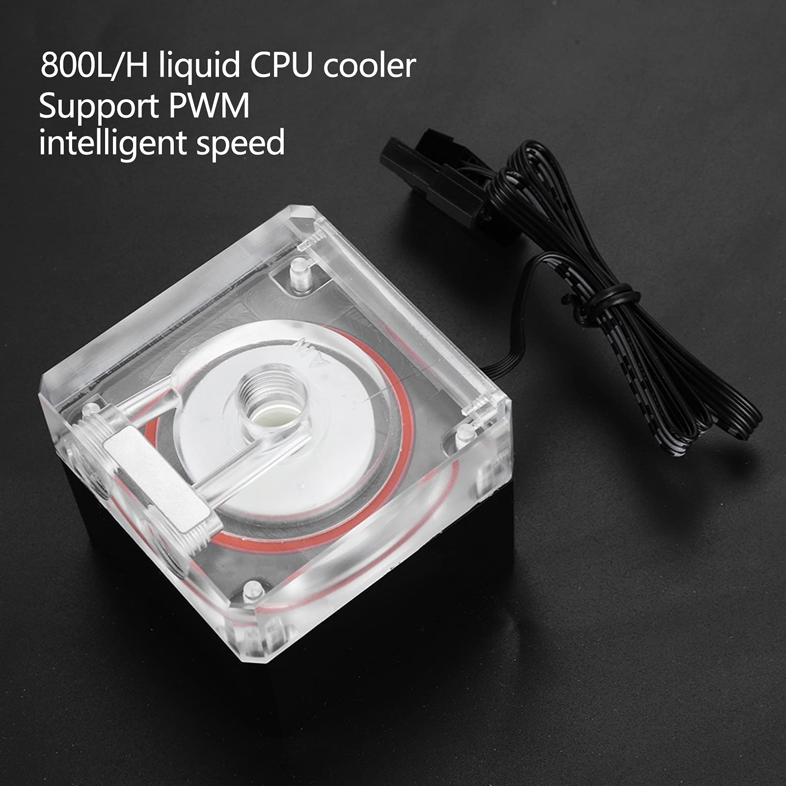 Water Cooling Pump, 800L/H PC Water Cooling Integrated Mute Water Pump Support PWM for CPU Cooling System.
