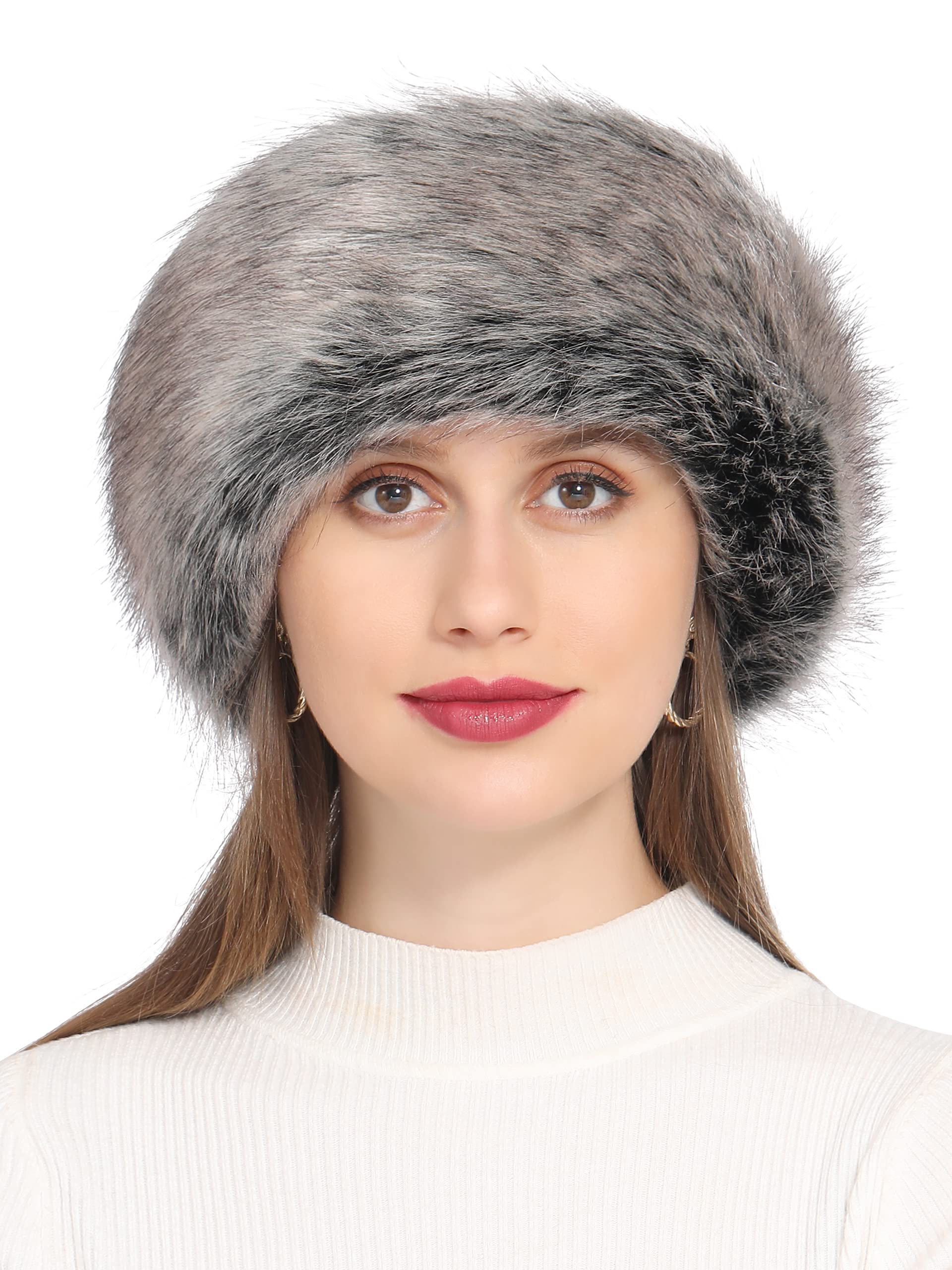Rulala Fancy Faux Fur Headband for Women Winter Earwarmer Earmuff with Elastic(Multicoloured)