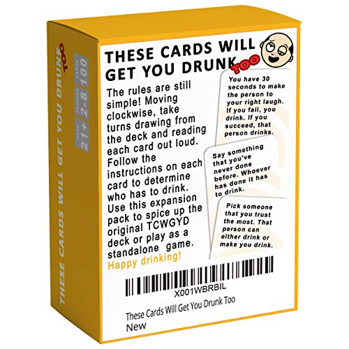 These Cards Will Get You Drunk Too [Expansion], Fun Adult Drinking Game for Parties