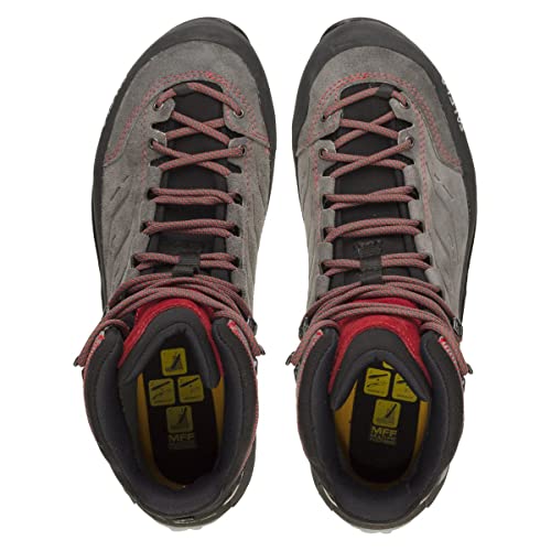Salewa mens MS Mountain Trainer Mid Gore-TEX High Rise Hiking Shoes, Grey (Charcoal/Papavero), 8 US