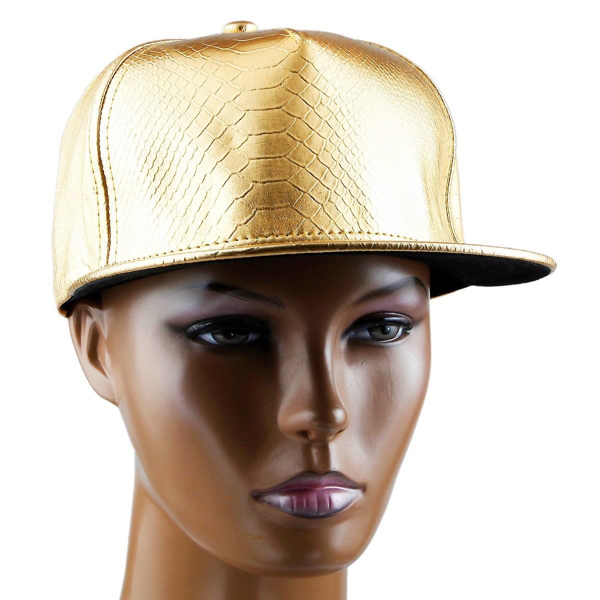 Samtree Unisex Snapback Hats,Adjustable Hip Hop Flat Brim Baseball Cap (01-Gold)