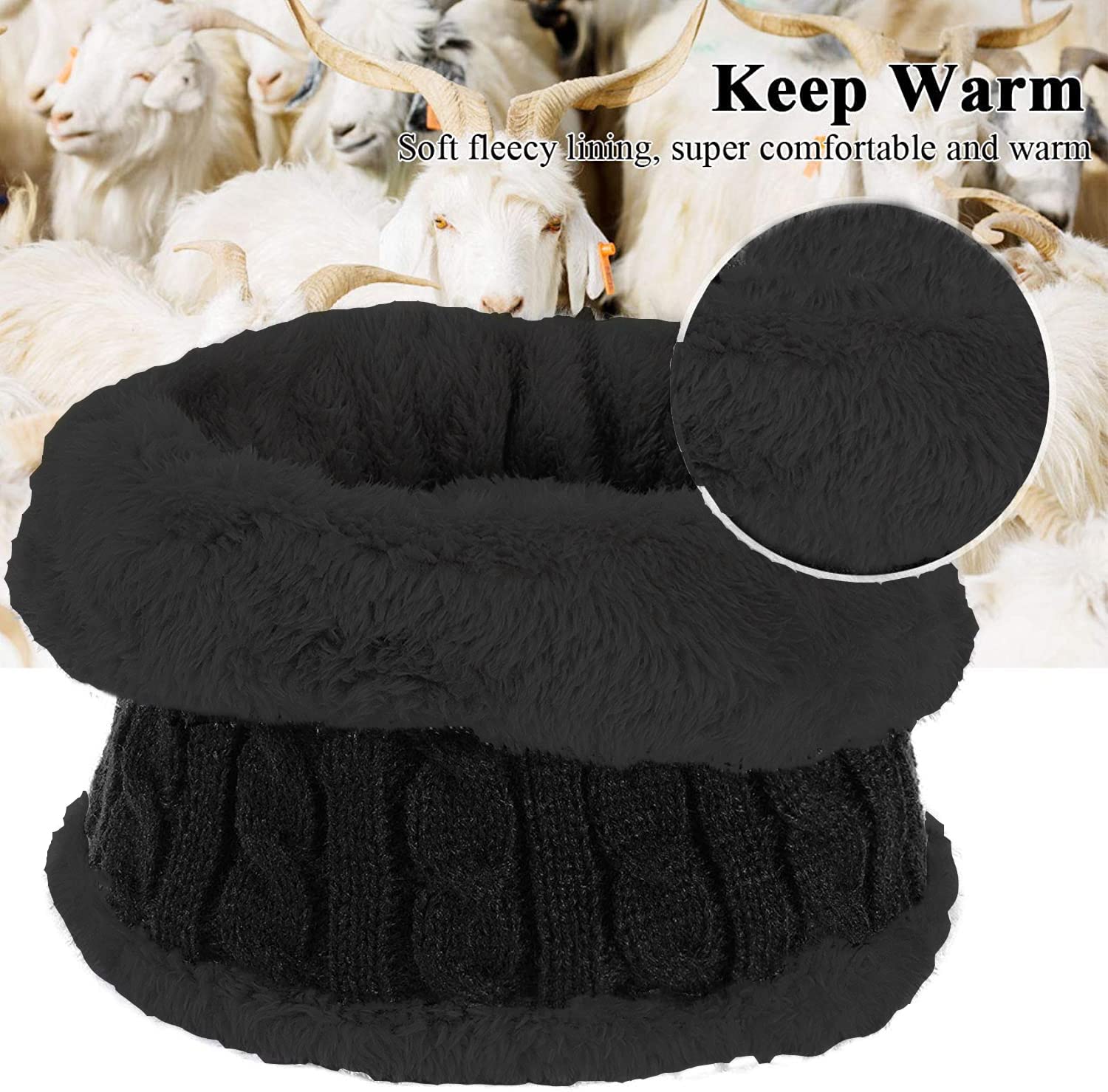 Winter Hat Scarf and Gloves Set, Winter Warm Knit Beanie Hat, Soft Comfortable Fleece Lined Winter Hat & Scarf for Men Women