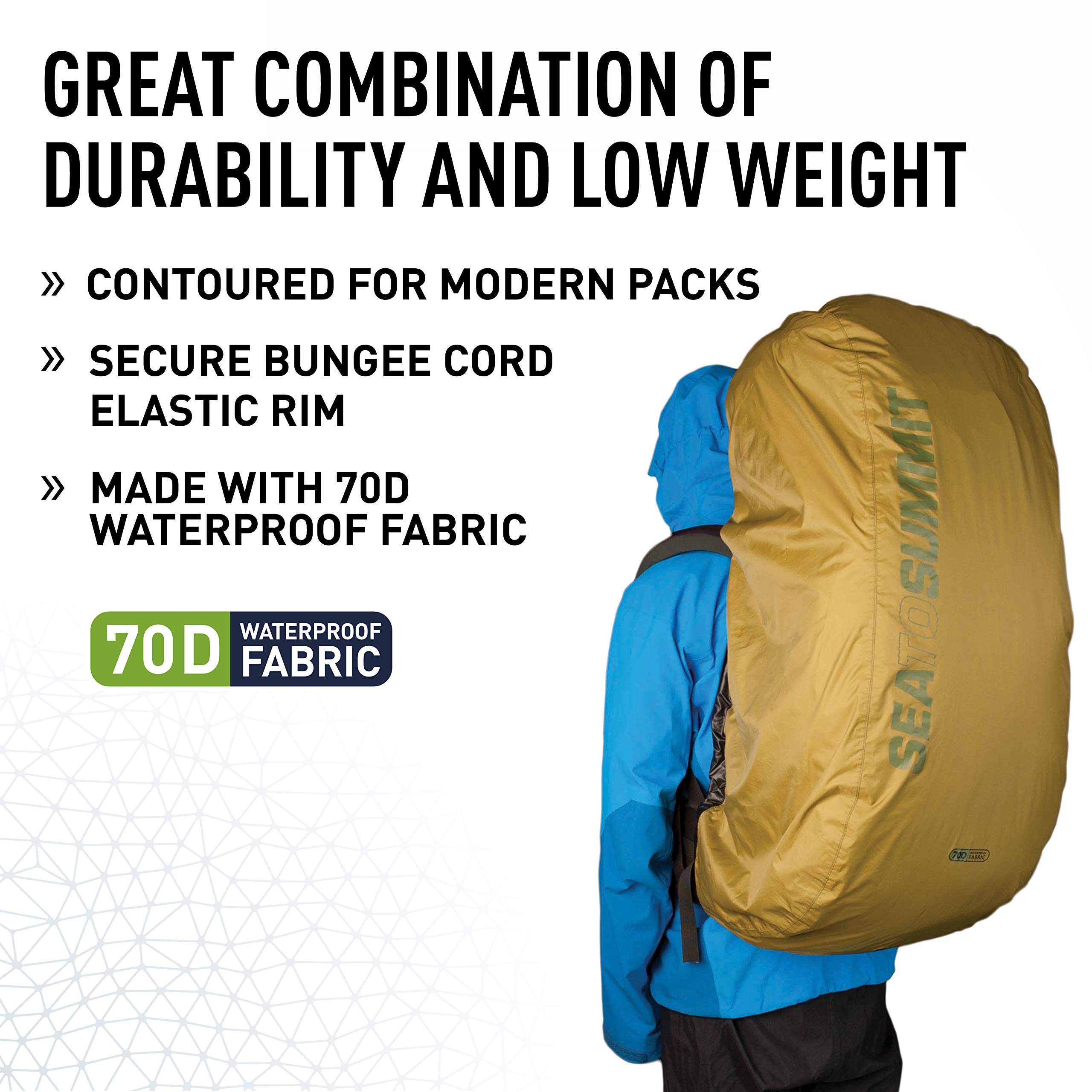 Sea to Summit Waterproof Nylon Backpack Cover, Outback Red, Small
