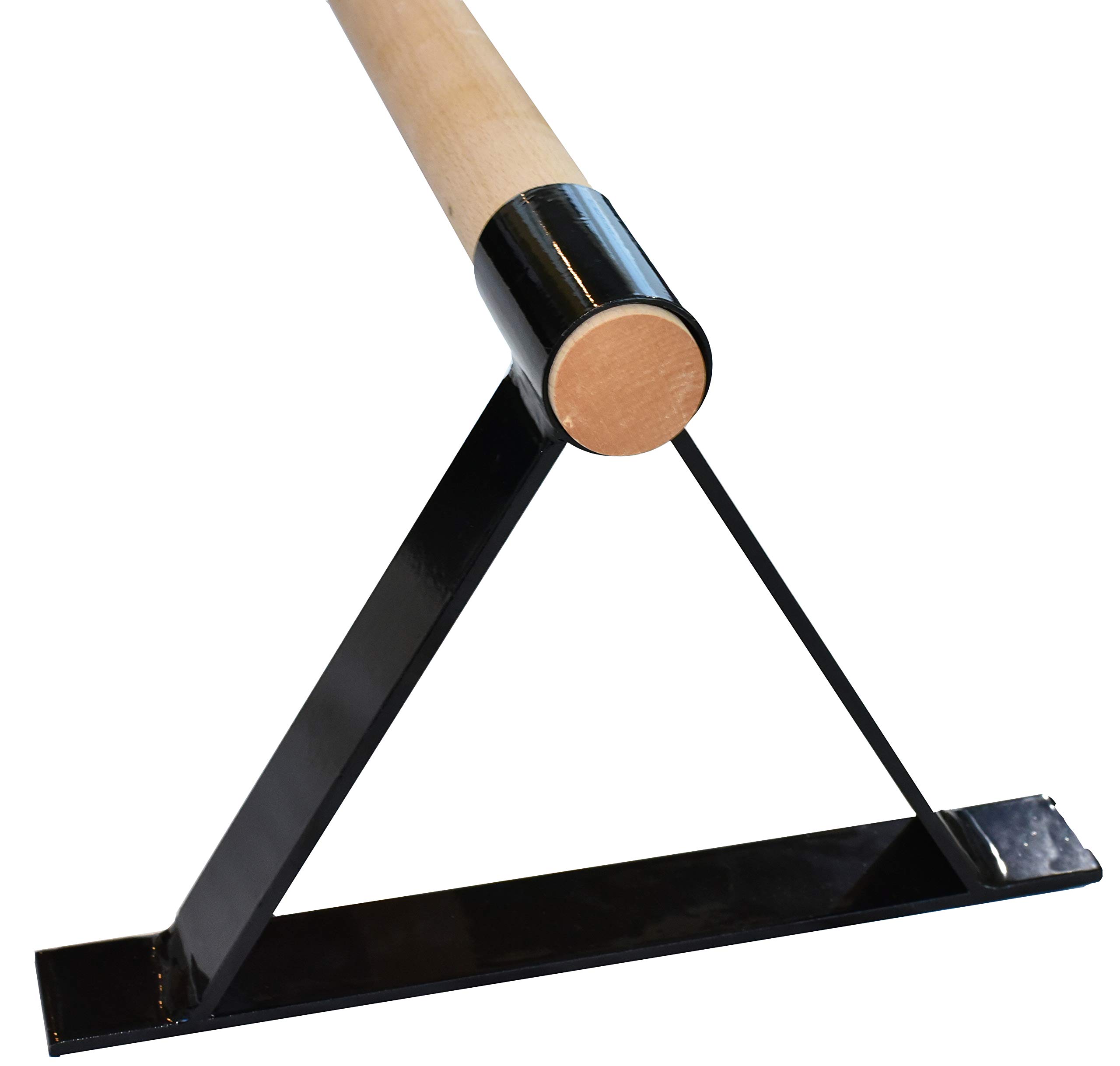 Wood Parallettes Set for Gymnastics or Push up Bars. Pink or Black in 18 inch to 24 inch Length. (Black, 18)