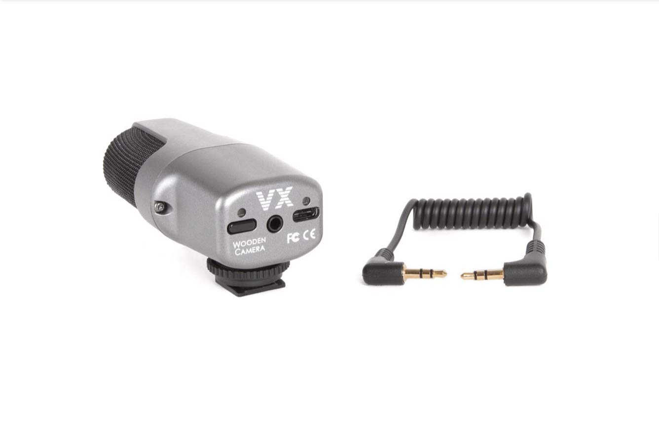 Wooden Camera VX Skateboard Camera Microphone | Digital Signal Processor | Clearly Record Action Sports Sounds | Include 3.5mm TRS Coiled Cable | 48 Hours Battery Operation